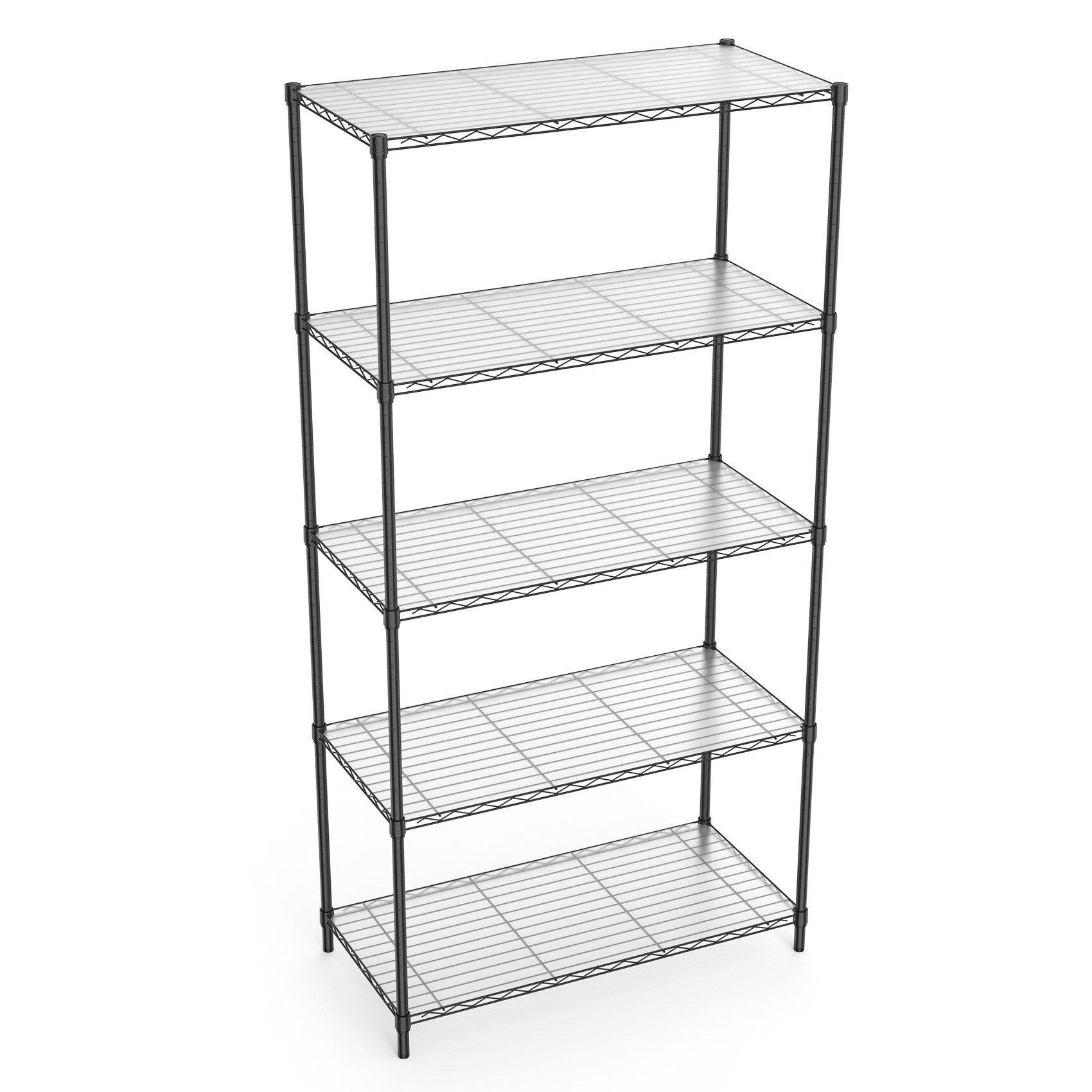 Wire Shelving Unit with 5 Tiers of Shelves – Overstock