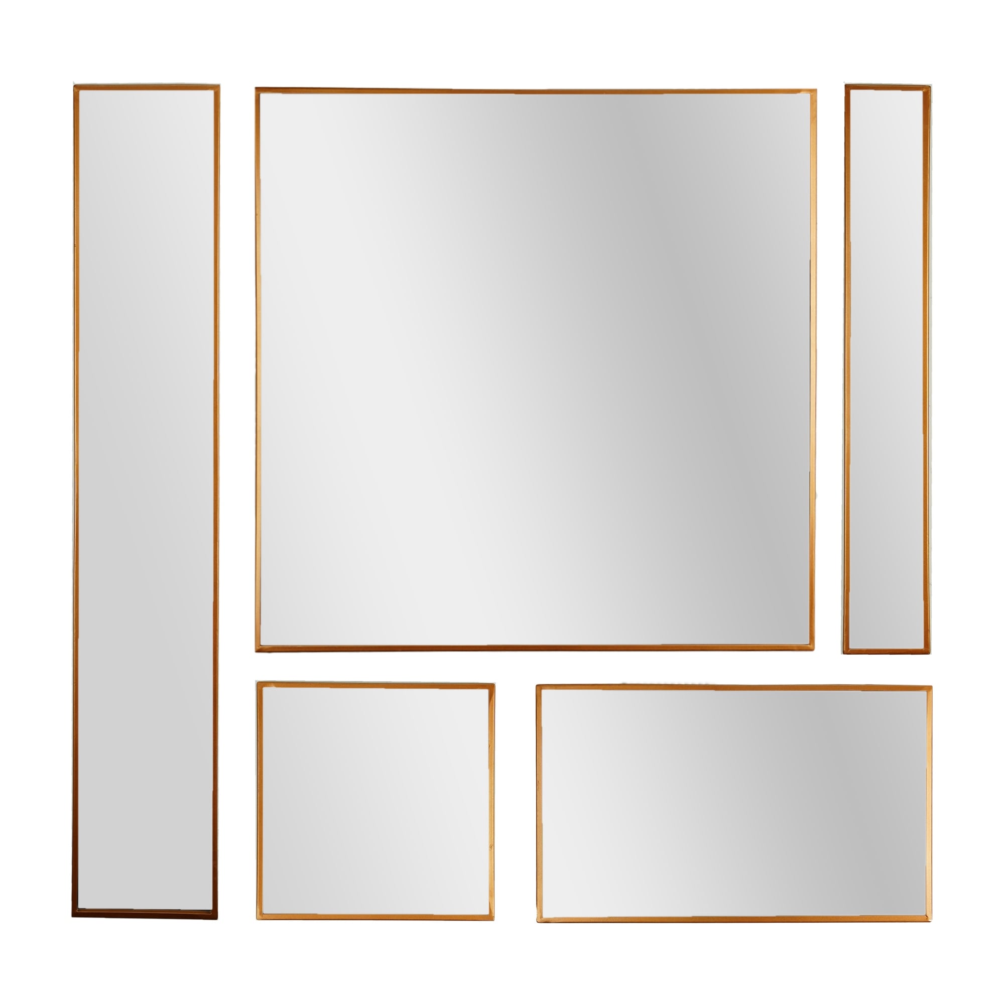 Bronze Metal Framed 5 Piece Accent Mirror Variety Set - N/A – Overstock