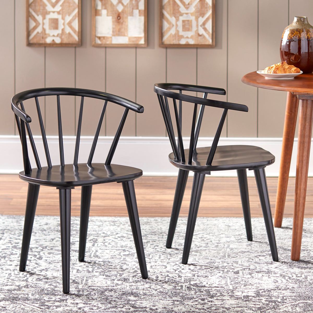 Simple Living Florence Modern Farmhouse Solid Wood Dining Chair (Set o ...