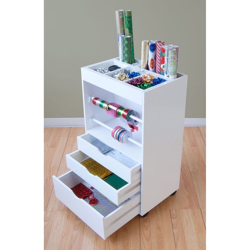 Studio Designs White Crafts and Hobby Wrapping Paper Cart – Overstock