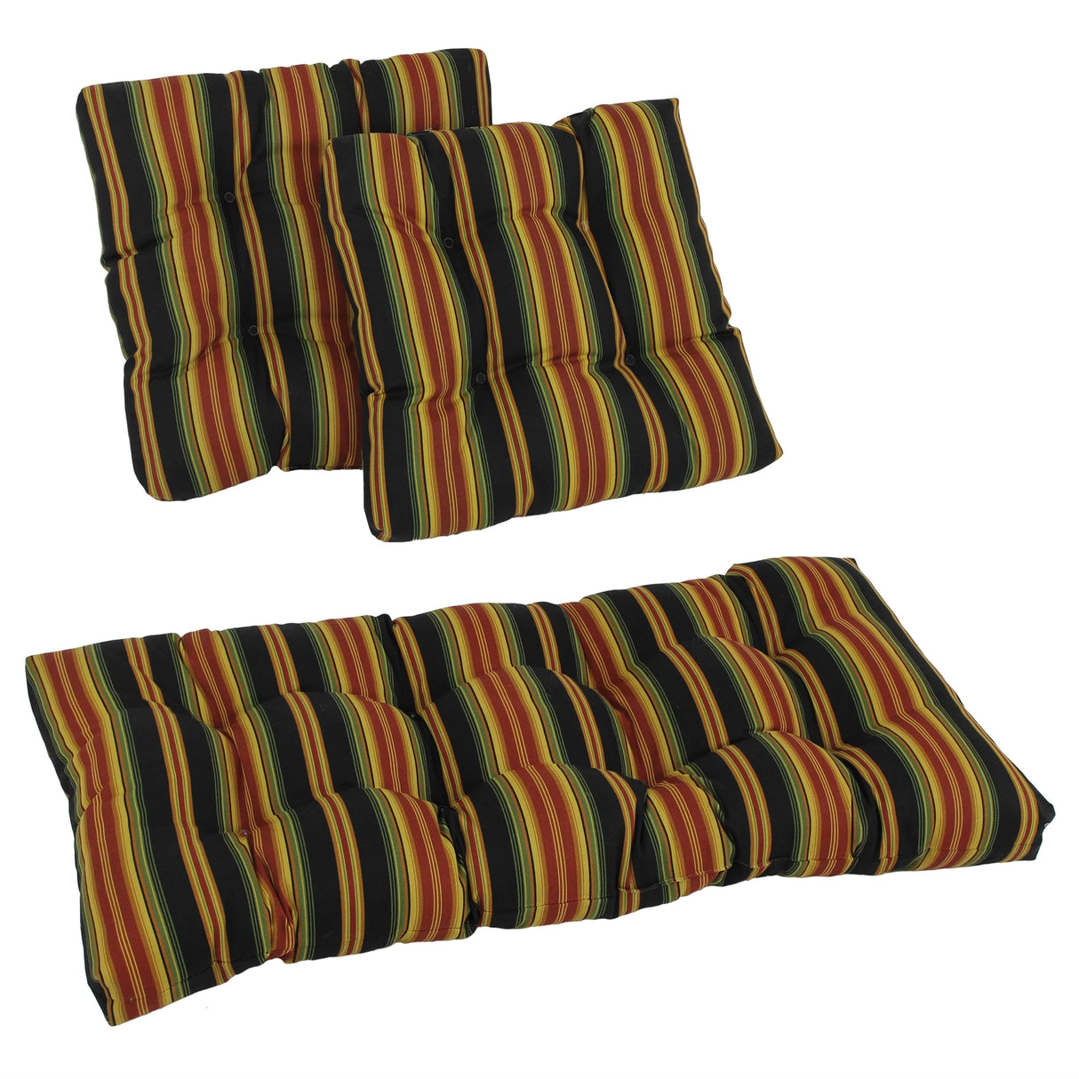 Tufted Indoor/Outdoor Settee Cushion Set (Set of 3) – Overstock