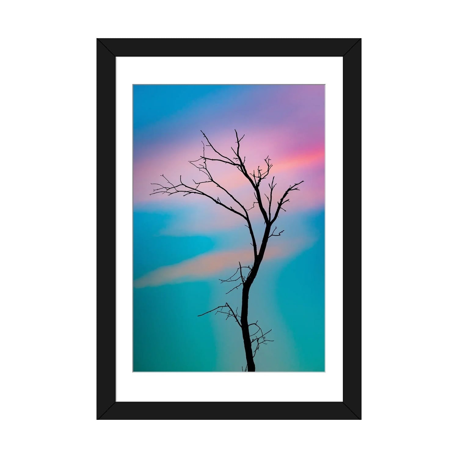 iCanvas "Cotton Candy Sky Tree Outline" by Nik Rave PFA – Overstock